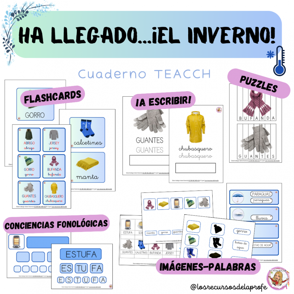 Cuaderno: «Ha llegado…¡EL INVIERNO!» | Los Recursos de la Profe