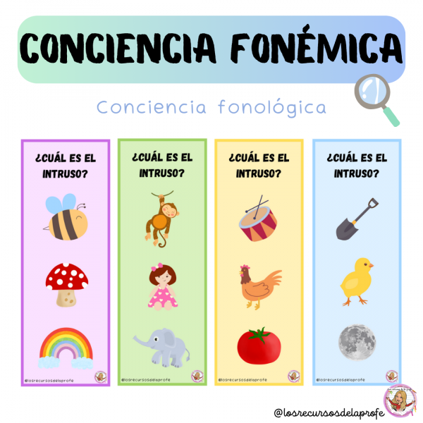 ¿Cuál es el intruso? – Conciencia fonémica | Los Recursos de la Profe